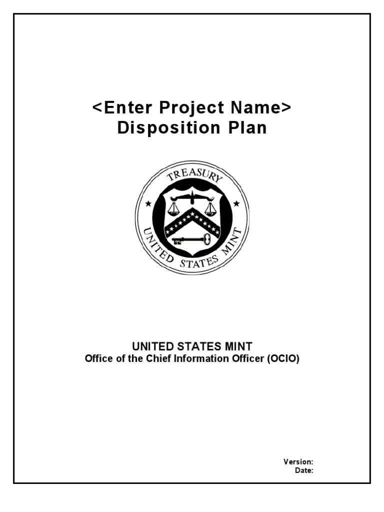Disposition Plan: United States Mint | PDF | System Administrator ...