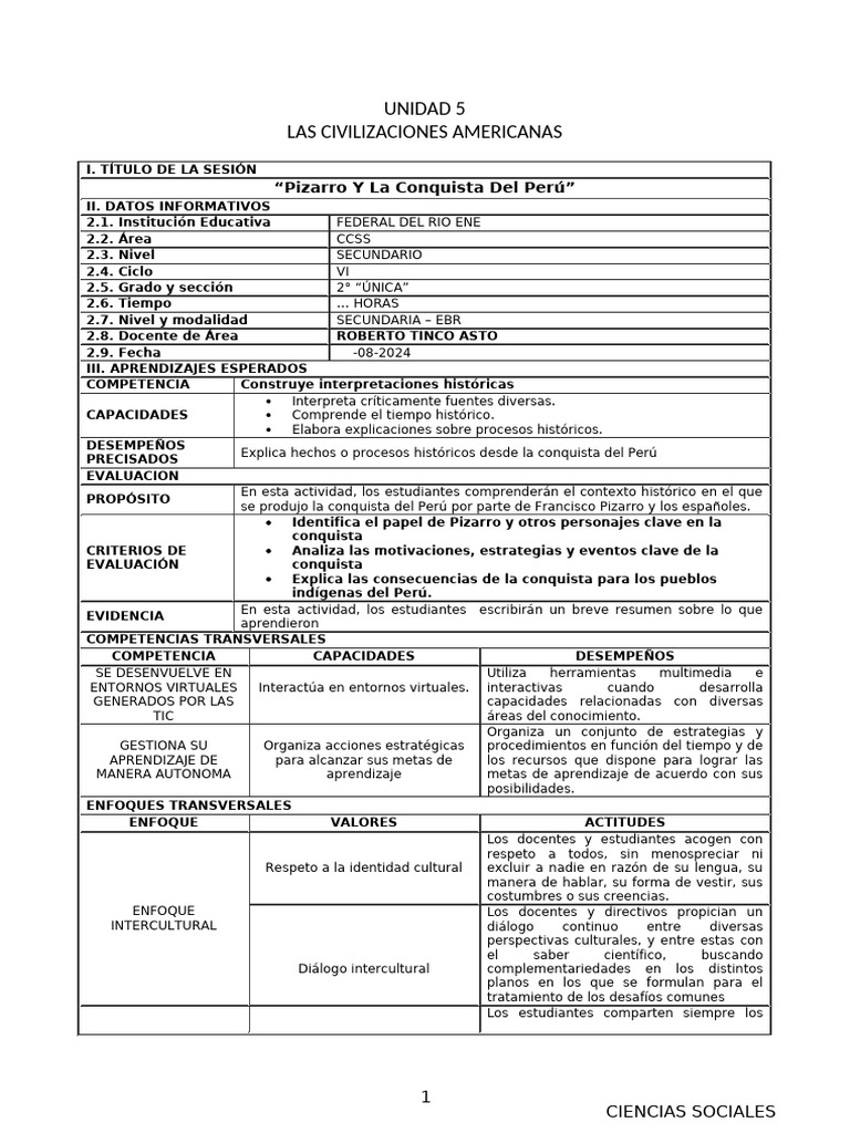 2º Sesiones Sem 3 Uni 5 - CCSS 2024 | PDF | Aprendizaje | Maestros