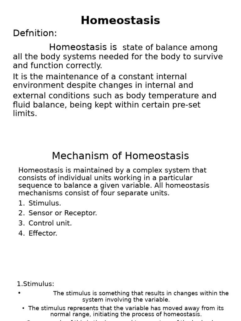 Homestasis 111 | PDF