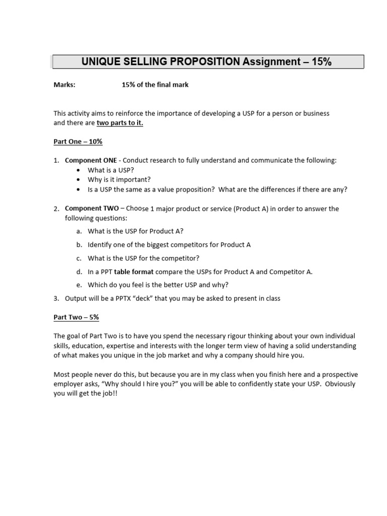 USP Assignment #2 DUE MAR 21 - 2024 | PDF