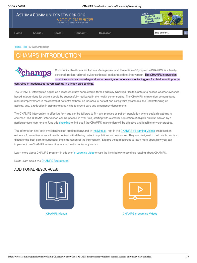 CHAMPS Introduction | PDF