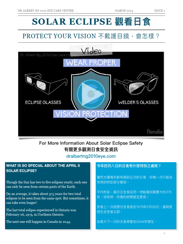 2024 Solar Eclipse - Protect Your Vision | PDF