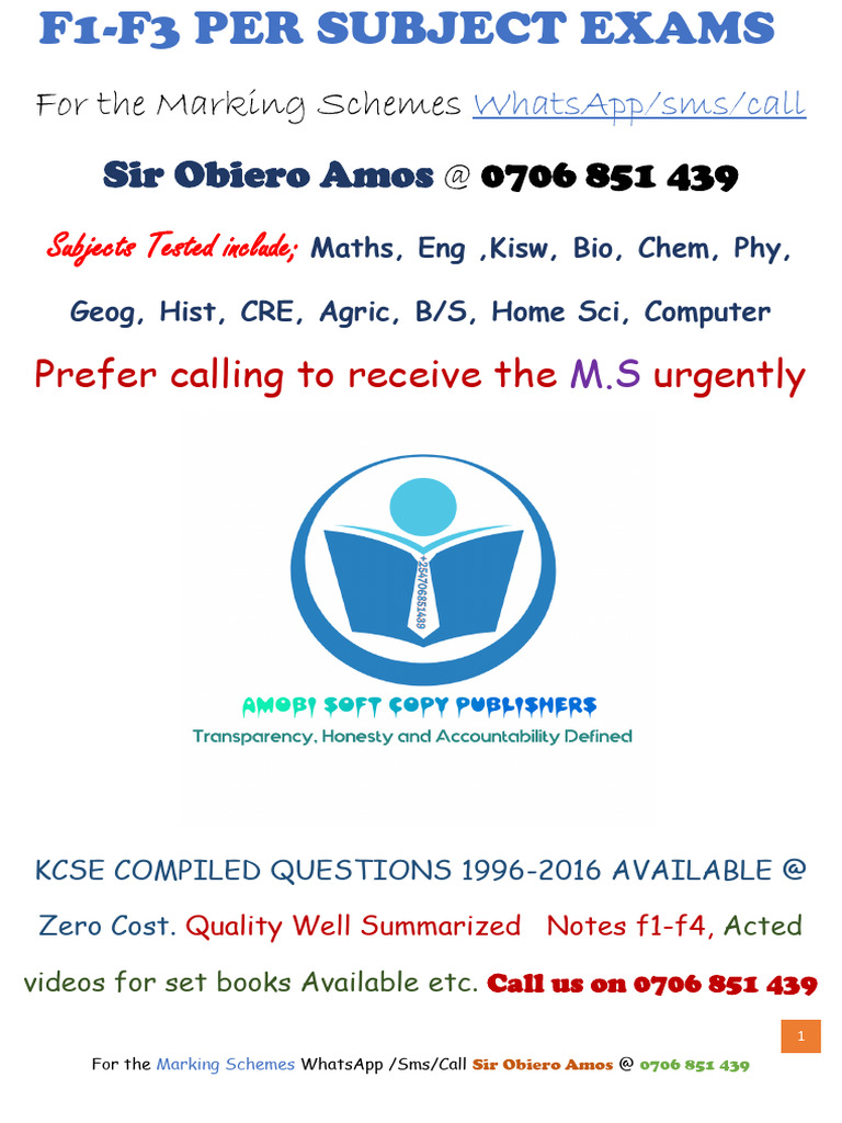 F1 F3 Combined Exams Pdf