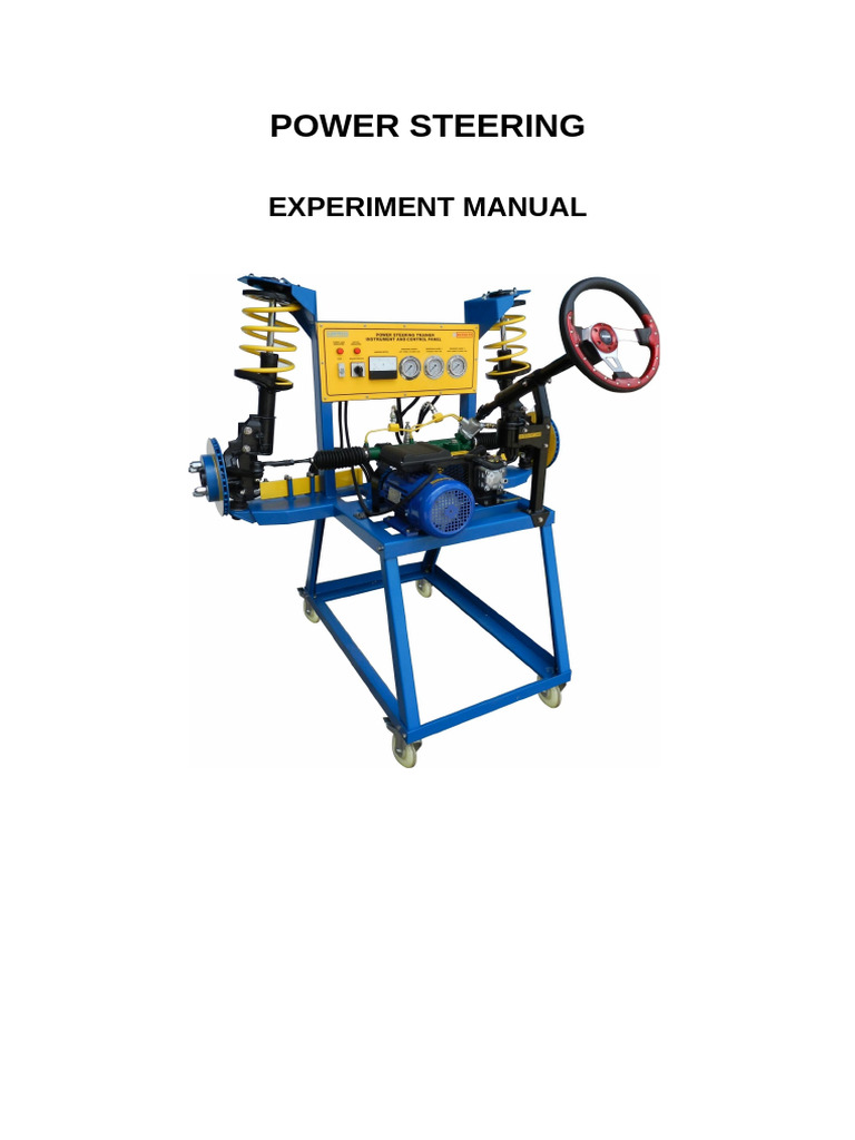 Lab Sheet (Power Steering) | PDF