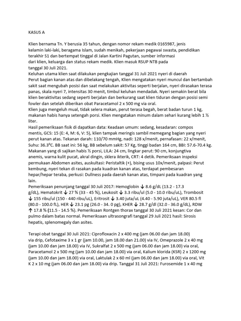 Kasus A Uas Dokumentasi Bu Mira | PDF