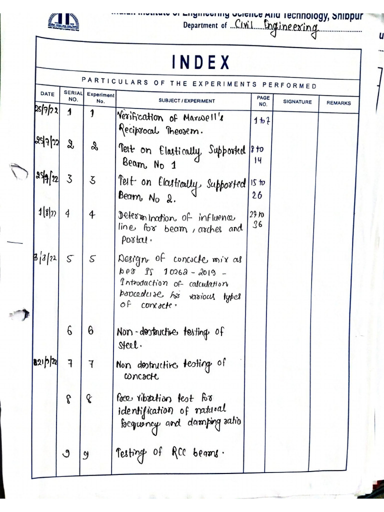 Structural Engineering Lab_Sample Report | PDF