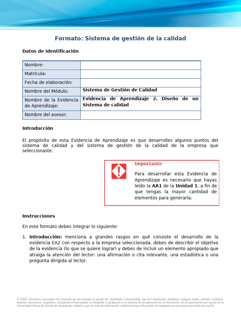 SGC EA2 Formato v3 Nuevo-Ok | PDF | Sistema de manejo de calidad | Negocios