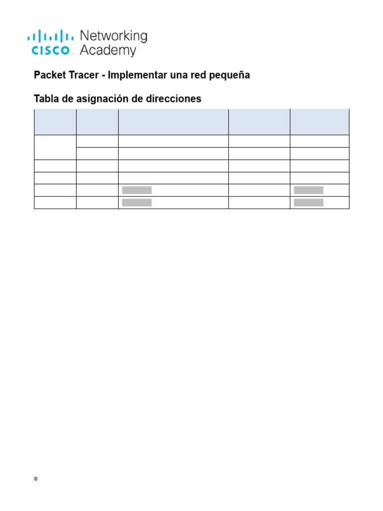 Packet Tracer - Implement A Small Network1 | PDF