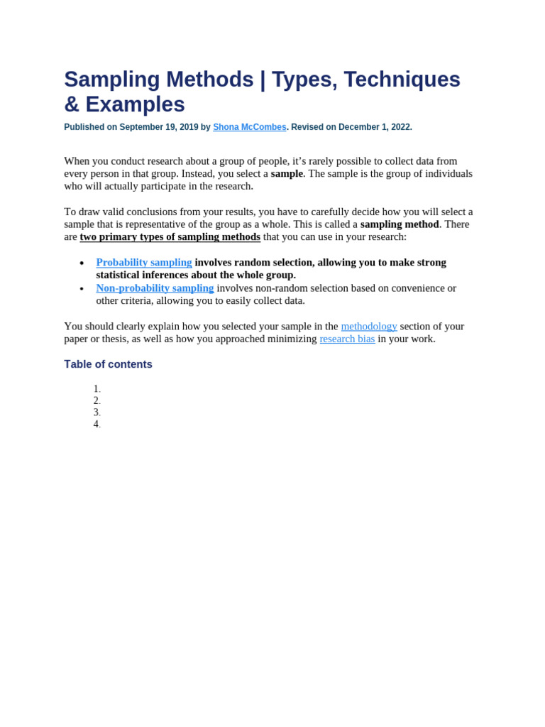 sampling-techniques | PDF