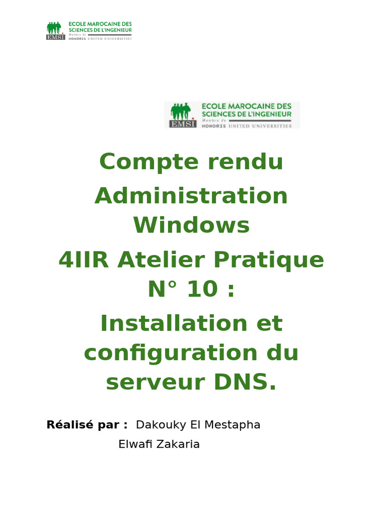 Compte Rendu tp10 | PDF