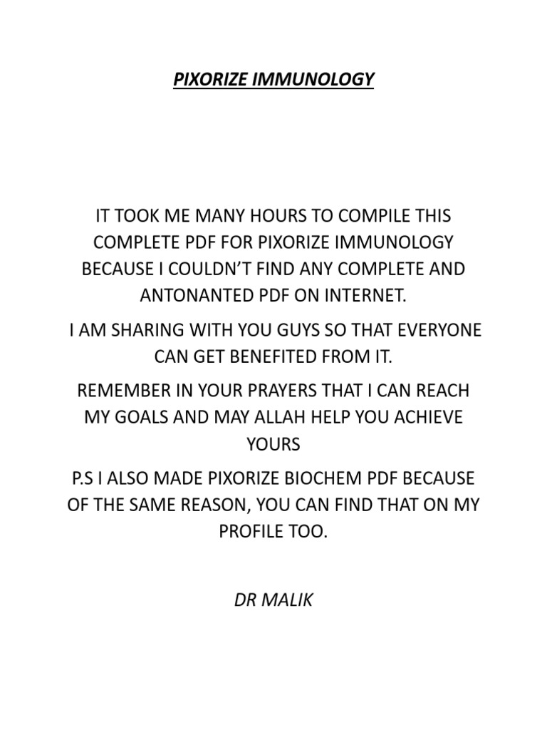 Pixorize Immuno HMHM | PDF | Transplant Rejection | T Cell