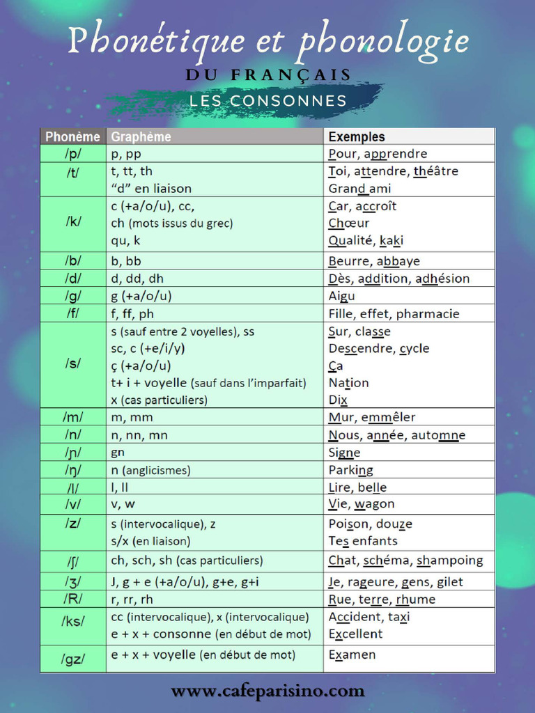 Esquema de Fonética y Fonología Francés CDM | PDF