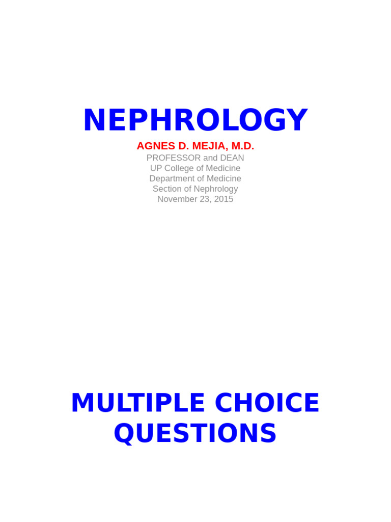 01 Nephrology | PDF