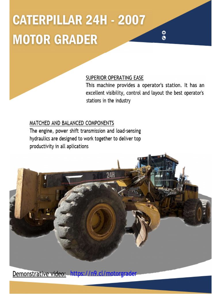 Caterpillar 24h - 2007 Motor Grader-1 | PDF