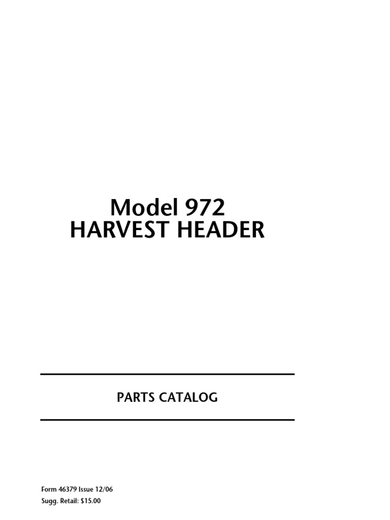 MAC DON PLATAFORMA 972 HARVEST HEADER | PDF