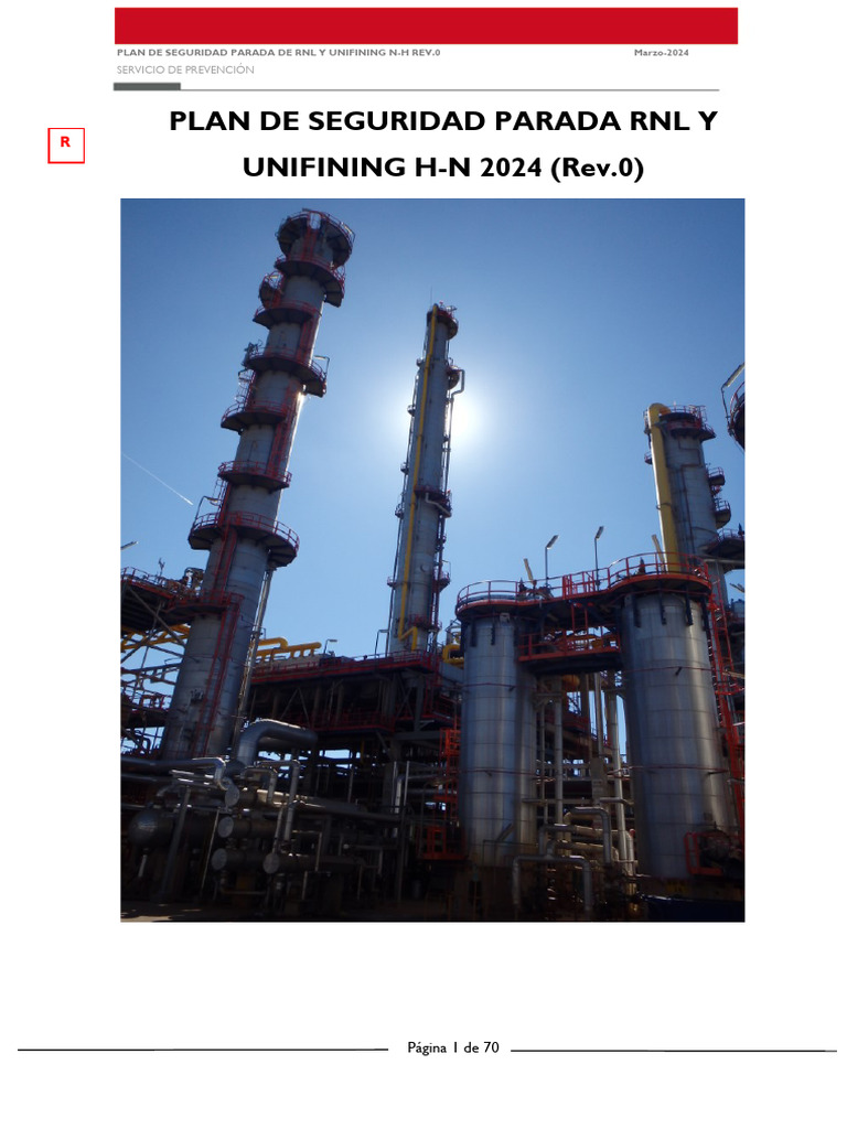 Plan de Seguridad Parada RNL Unifining HN 2024 - Rev1 | PDF