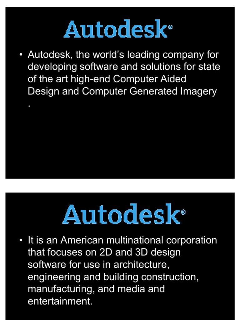 Presentation Autodesk | PDF | Autodesk | Areas Of Computer Science