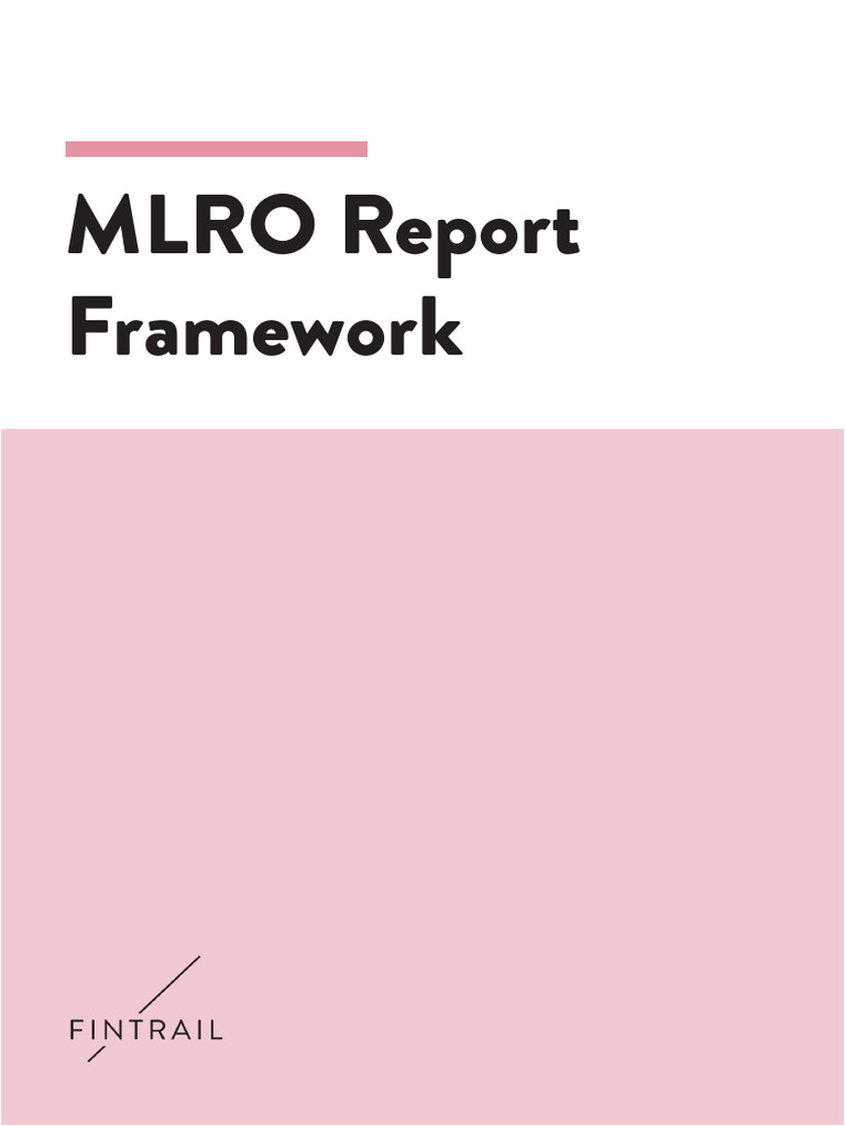 FINTRAIL MLRO Report Framework | PDF