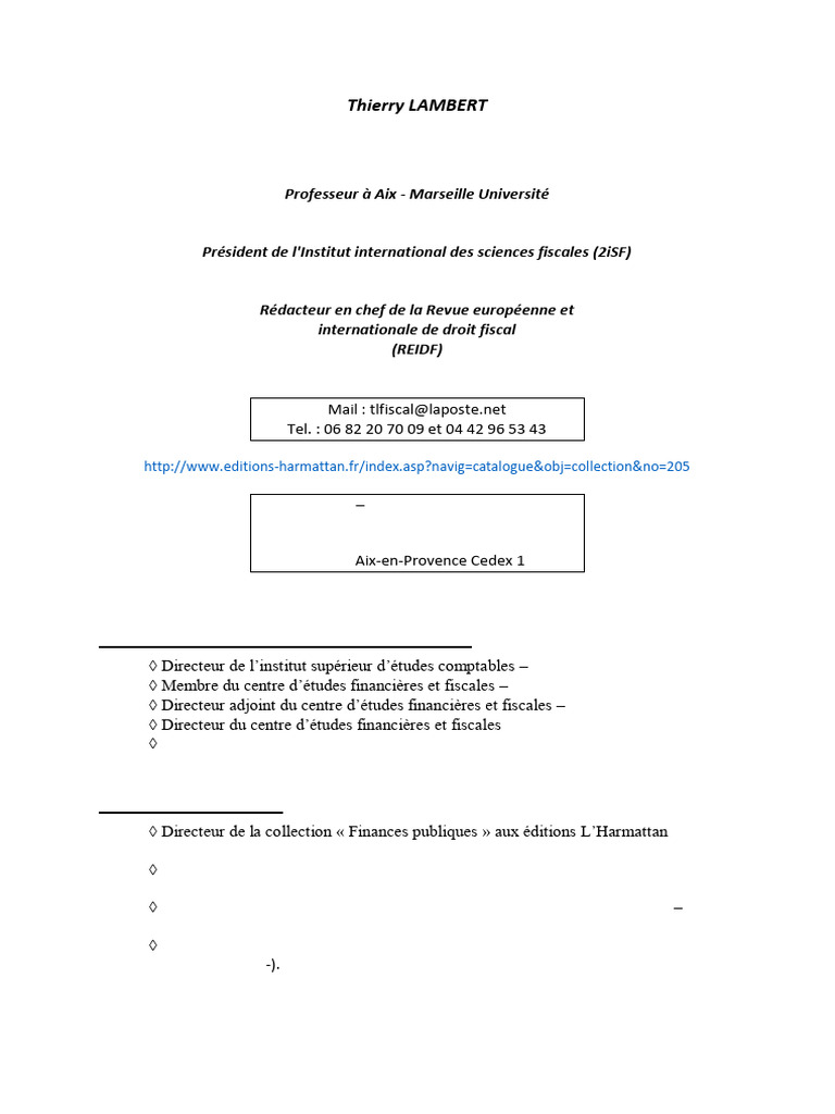CV Thierry Lambert | PDF