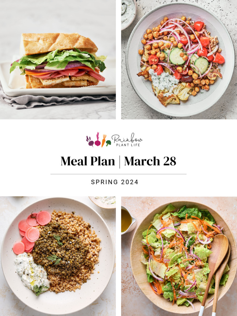 Mealplan | PDF | Salad | Pickling