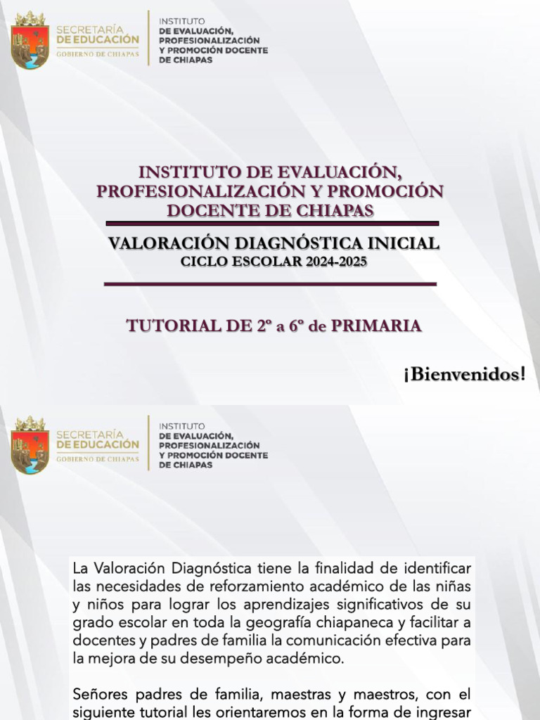 3 TUTORIAL PARA EL DIAGNÓSTICO INICIAL 2 - 6to - PRIMARIA 2425 | PDF