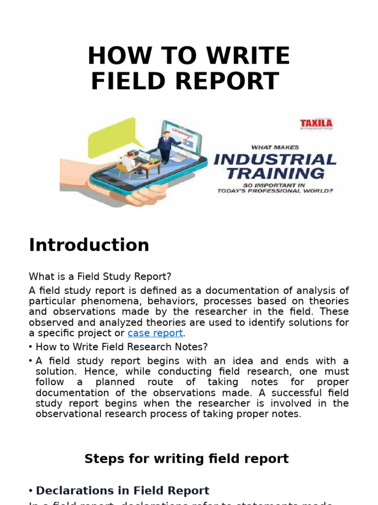 FIELD REPORT Training | PDF