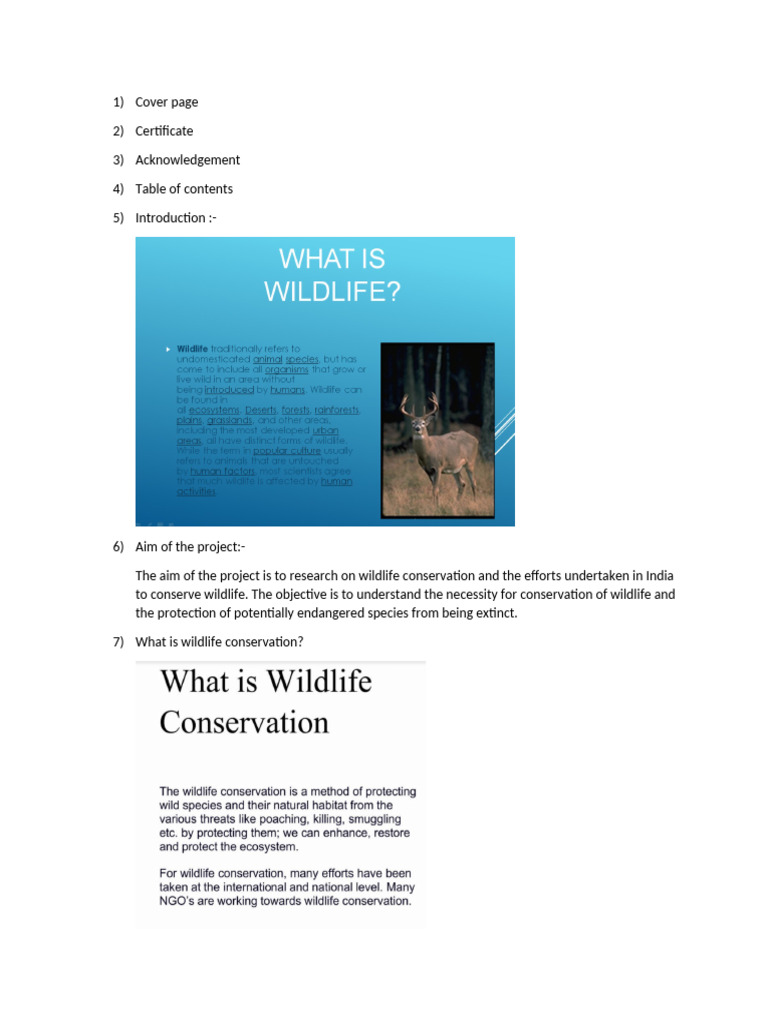Wildlife Conservation | PDF