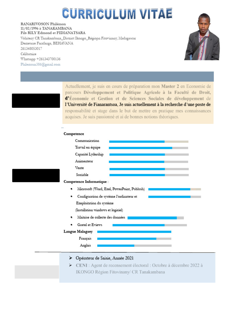 CV Philémon-1 | PDF