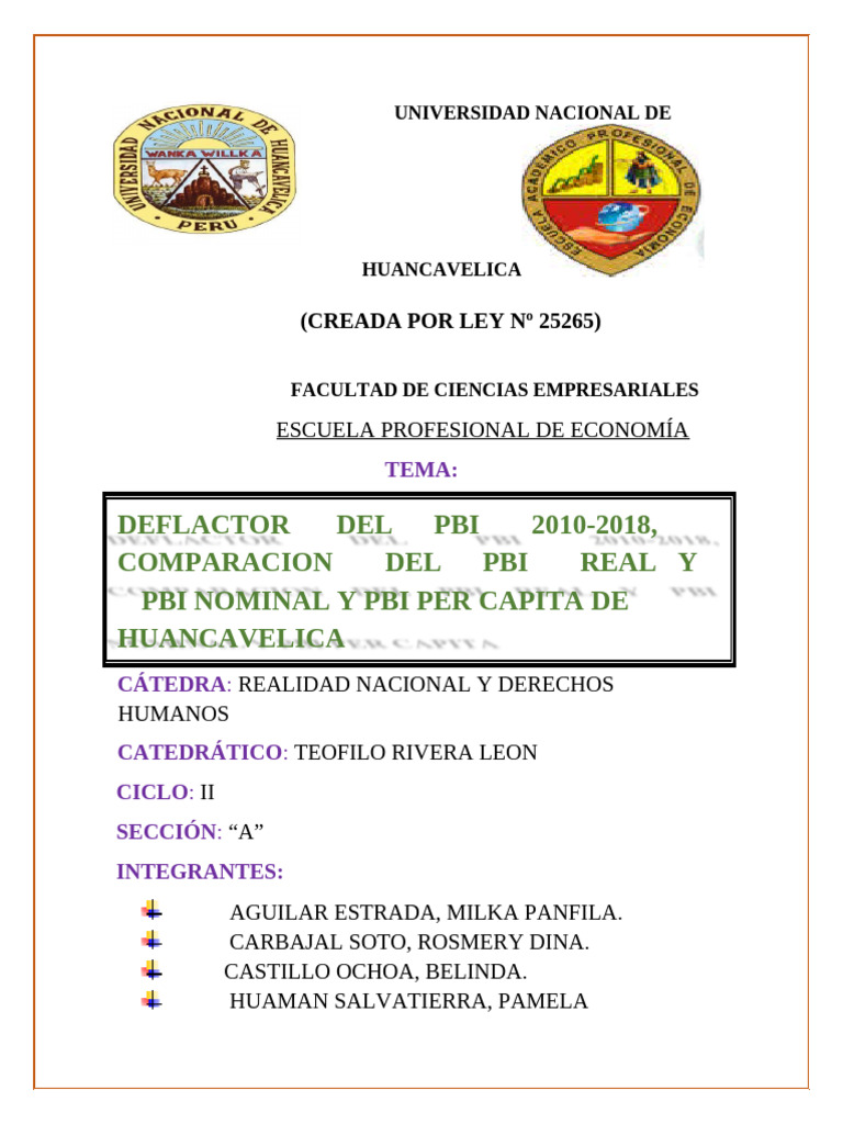 Diferencia Entre PBI Nominal y PBI Real | PDF