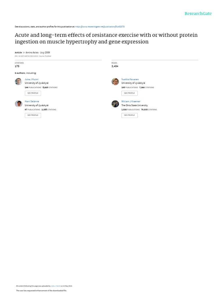 Serwatka Przed I Po Treningu | PDF