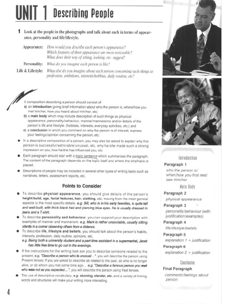 Proficiency Writing - DESCRIPTIONS | PDF