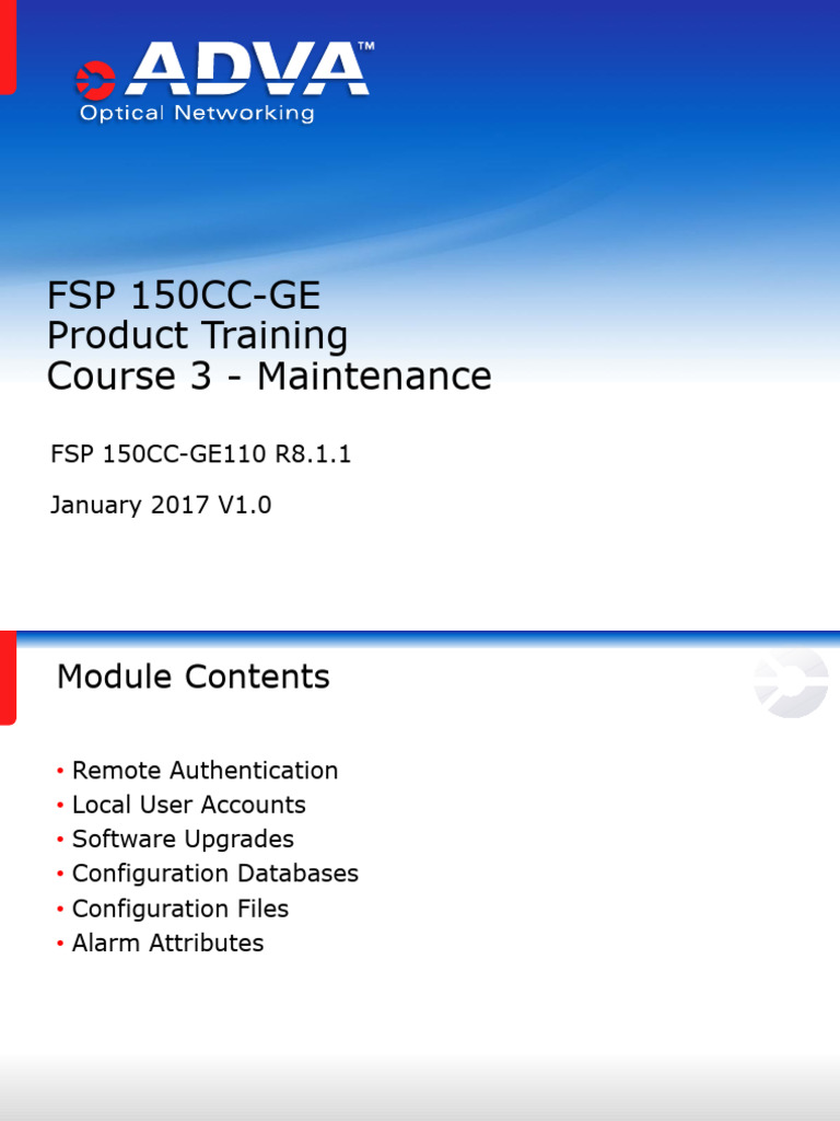 FSP 150CC-GE-V1.0 Course - 3 - Maintenance | PDF | Radius | Superuser