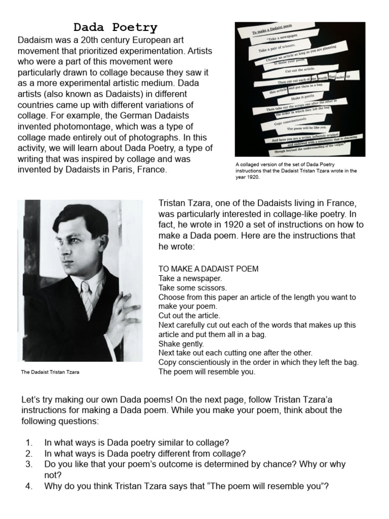 HA - Making New Meanings - Dada Poetry | PDF