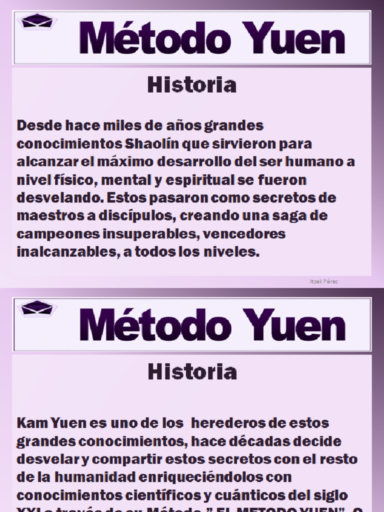 Presentacion Metodo Yuen Con Fot | PDF