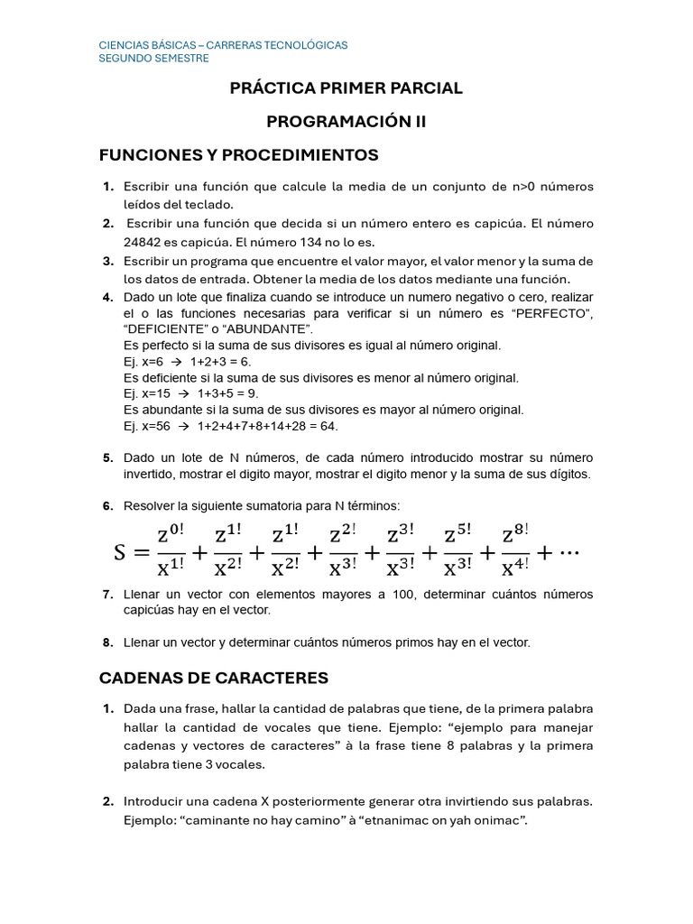 Práctica Primer Parcial - Progra2 | PDF
