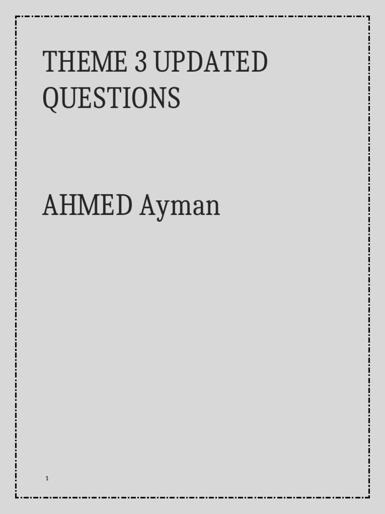Ahmed Ayman Theme-3 Updated | PDF