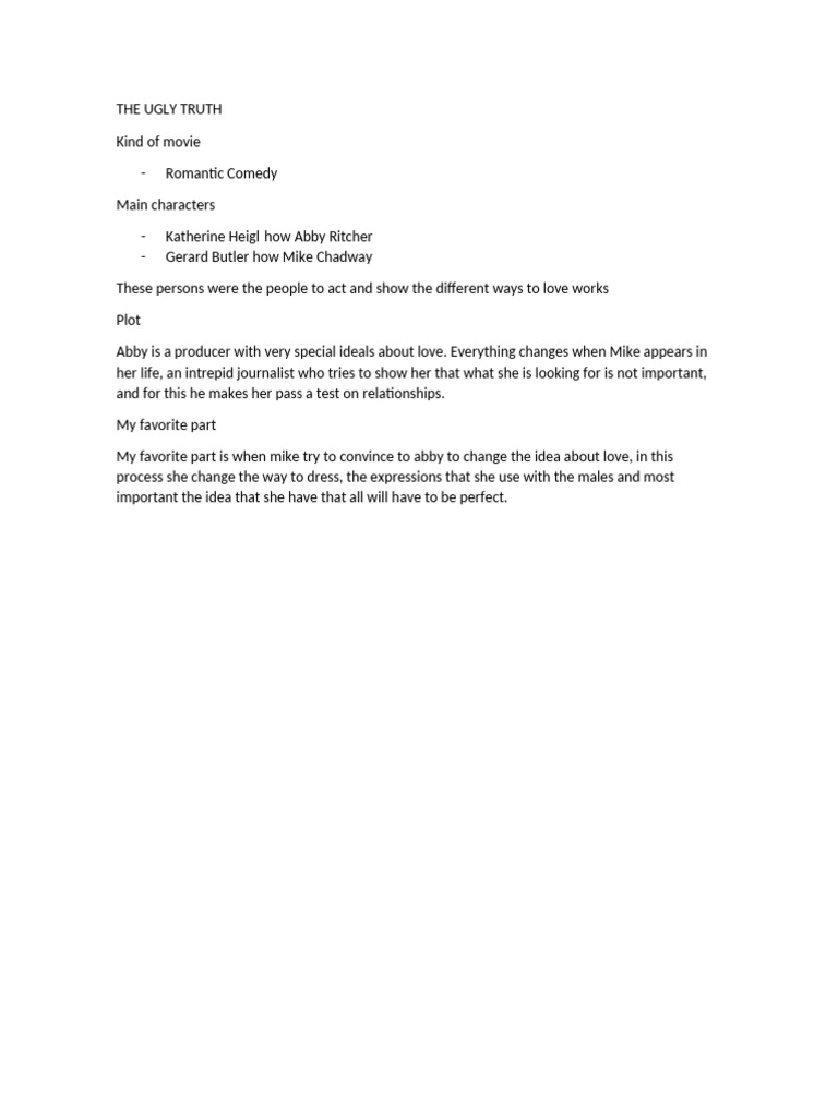 The Ugly Truth | PDF