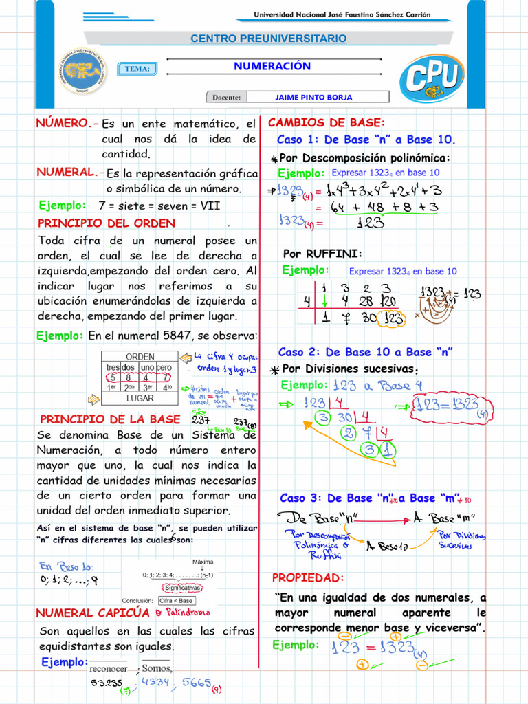 Cpu 2022 III Clases Bloque Ab Numeración | PDF