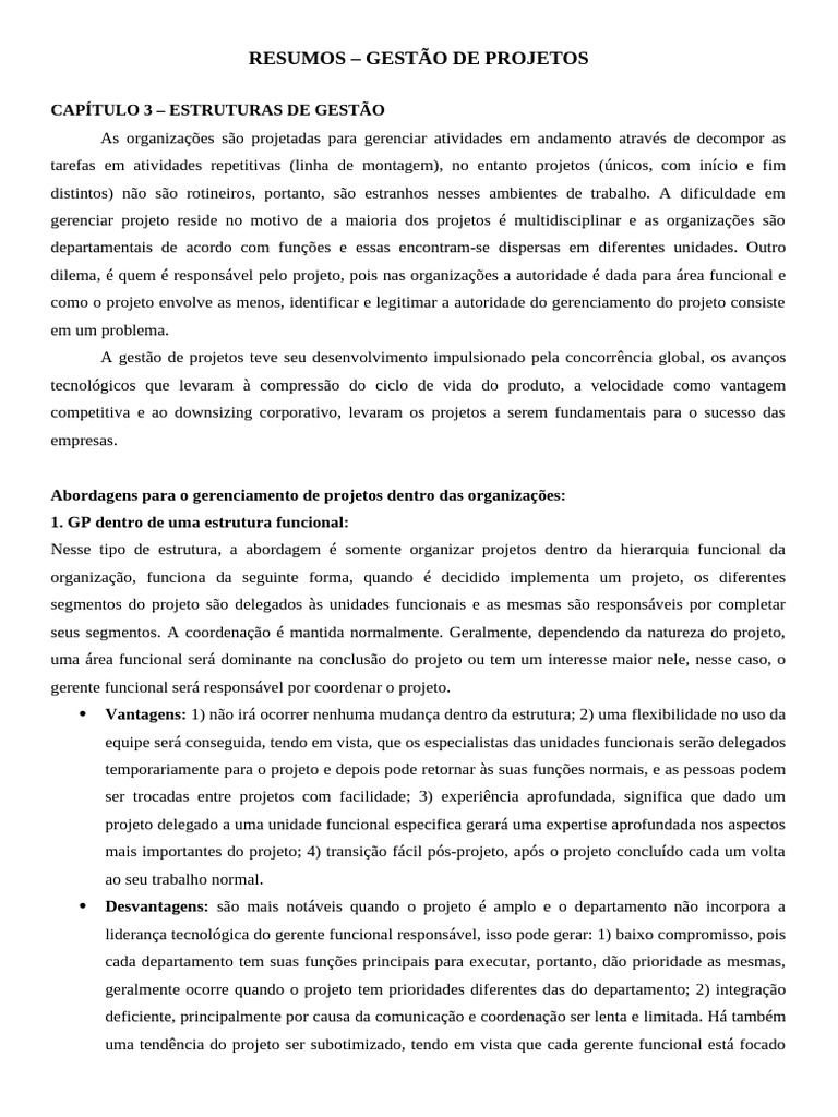 RESUMOS Cap 3 | PDF