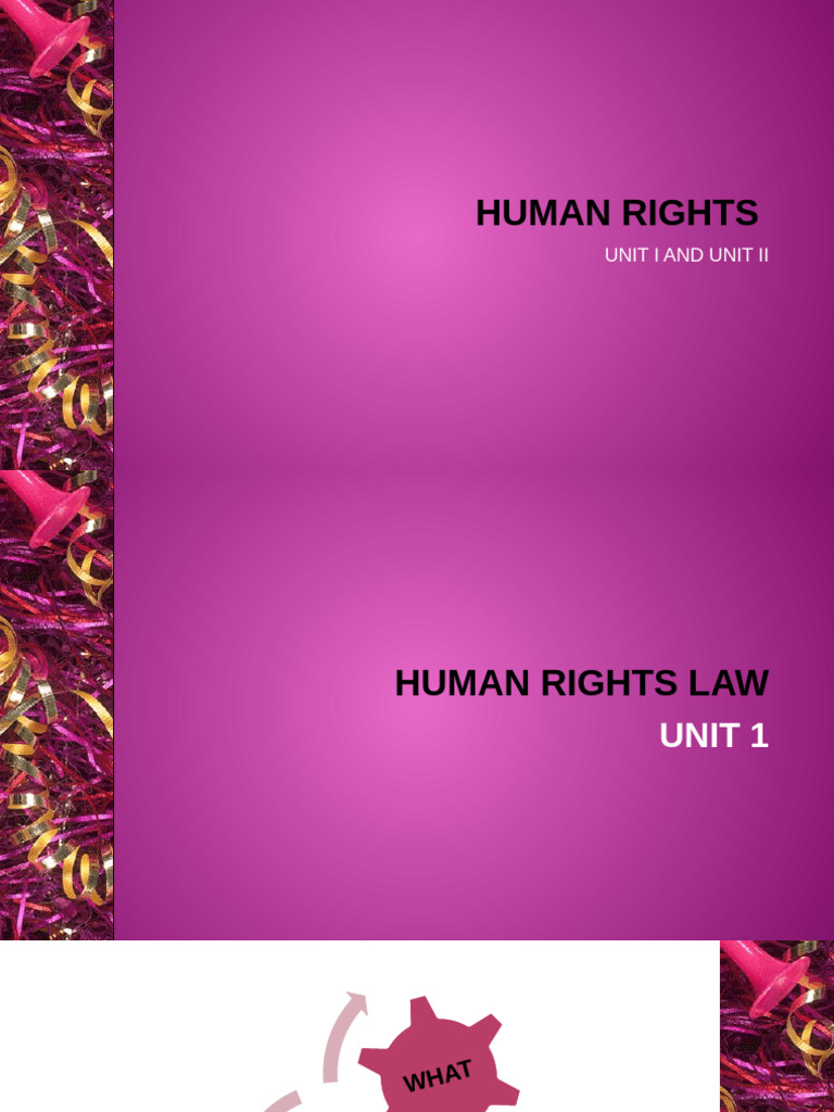 Human Rights Unit I and II | PDF