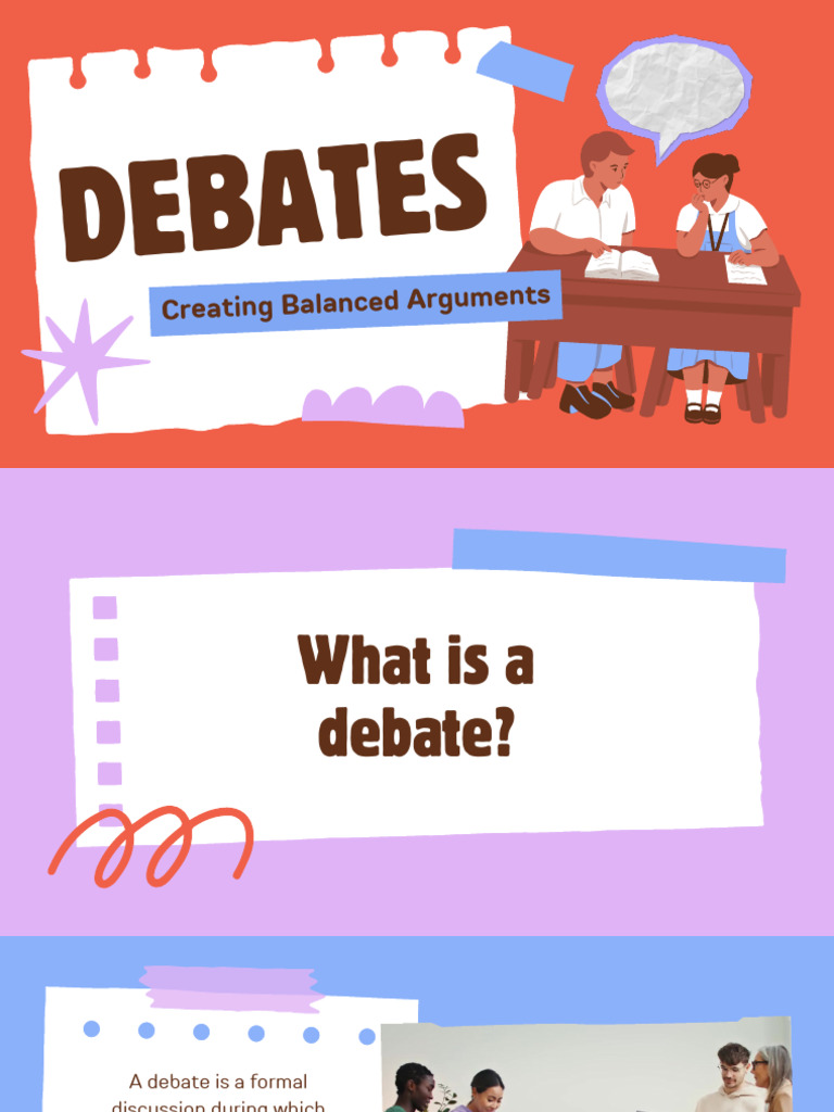 Debates Creating Balanced Arguments Educational Video in Red White ...