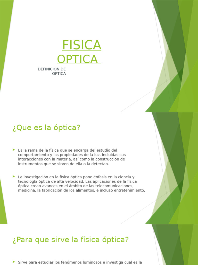 FISICA OPTICA | PDF