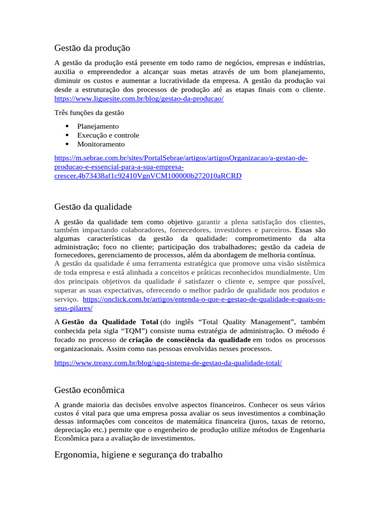 áreas Da Engenharia De Produção Pdf