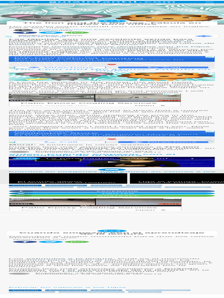 The Lion and The Mouse. Fábula en Inglés para Niños | PDF