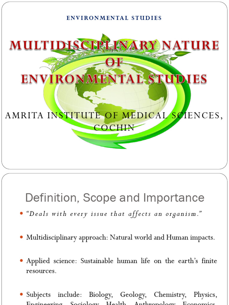 Multidisciplinary Nature of Environmenta | PDF