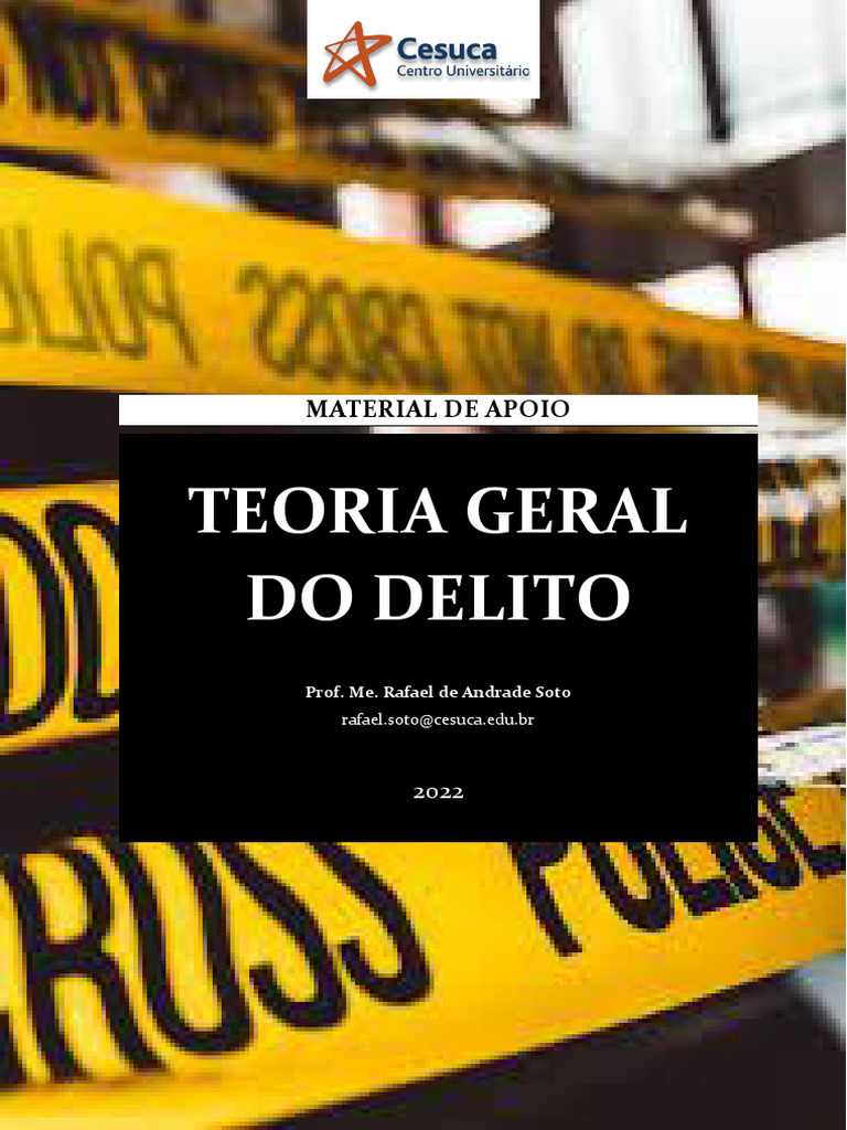 Teoria Do Delito - Material de Apoio | PDF | Intenção (Direito Penal ...