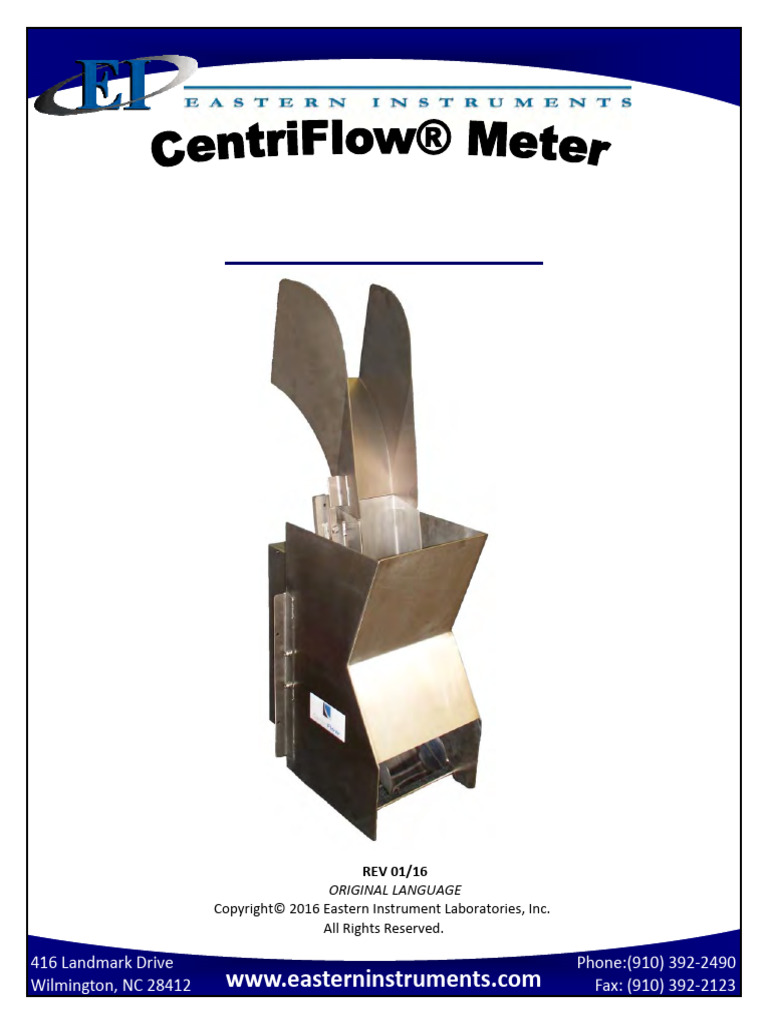 CentriFlow CFL Meter Mnual | PDF