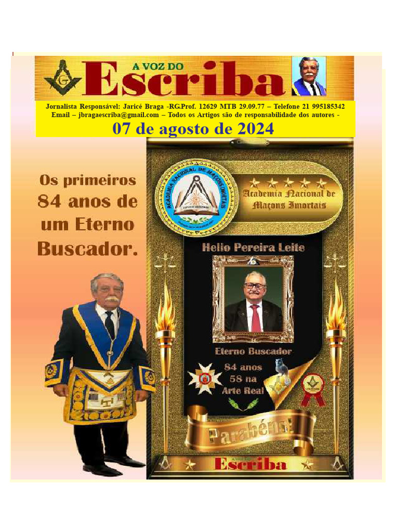 Escriba 7 Agosto 2024 Homenagem Ao Helio | PDF