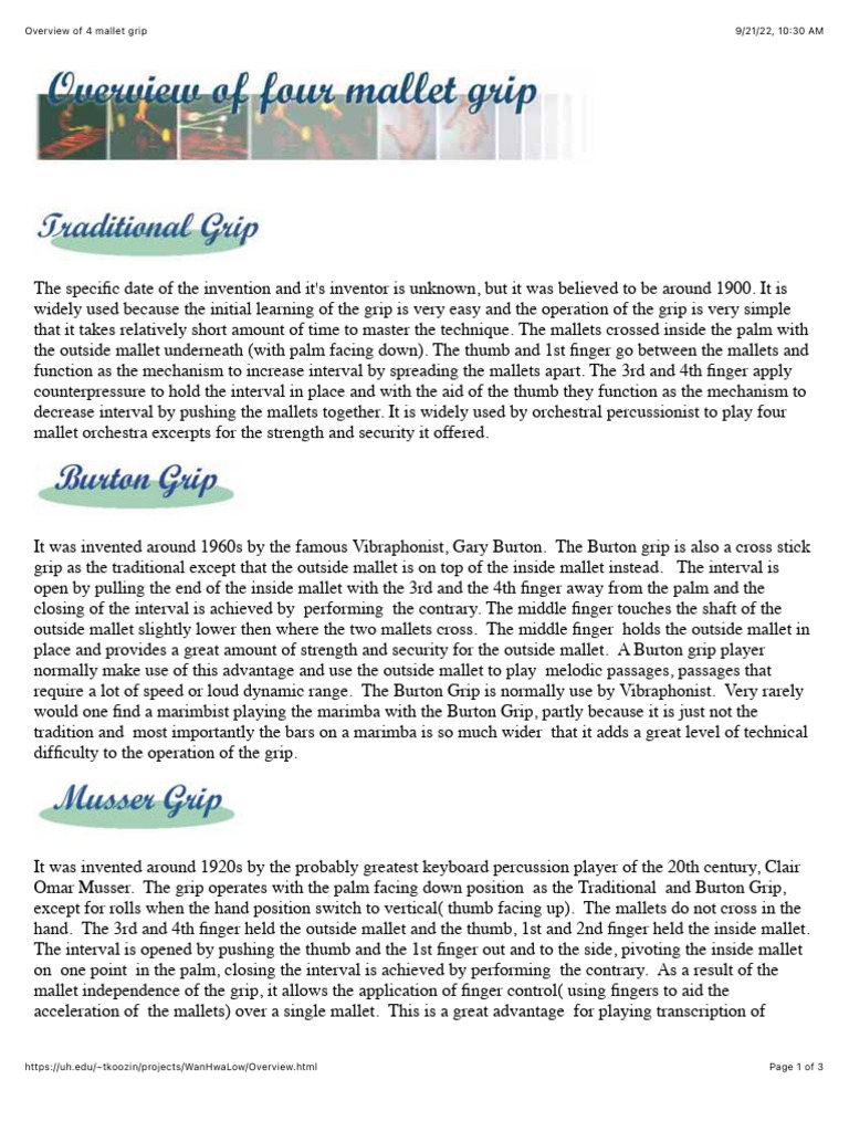 Overview of 4 Mallet Grip | PDF