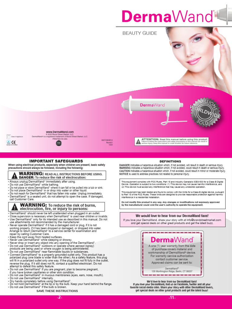 DermaWand Classic User Guide Compressed | PDF